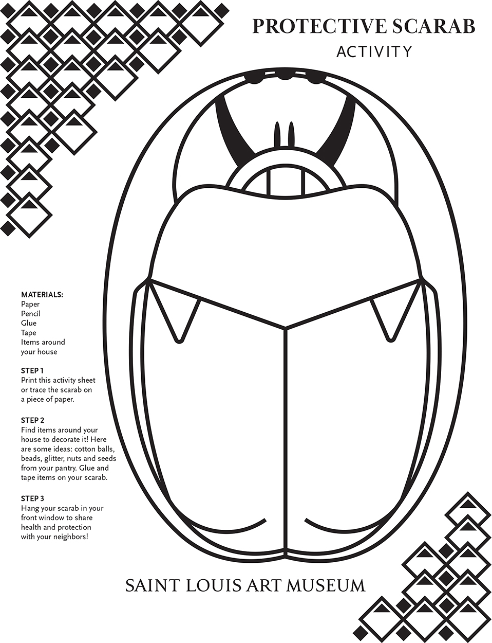 Create your own protective scarab and share it with your neighbors ...
