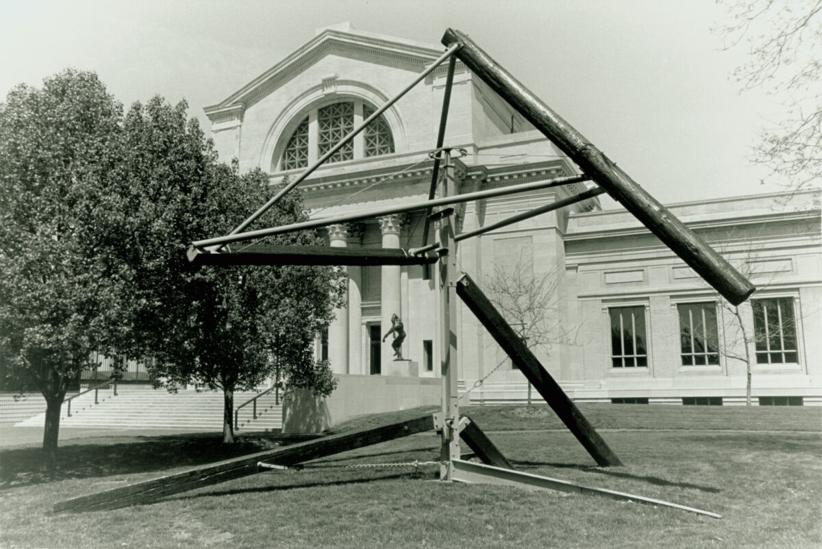 Large-scale di Suvero sculpture reinstalled in front of SLAM’s East ...