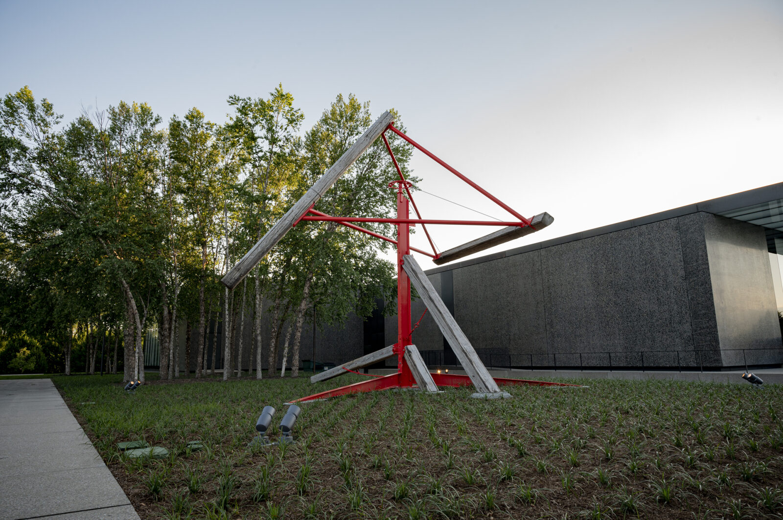 Large-scale di Suvero sculpture reinstalled in front of SLAM’s East ...