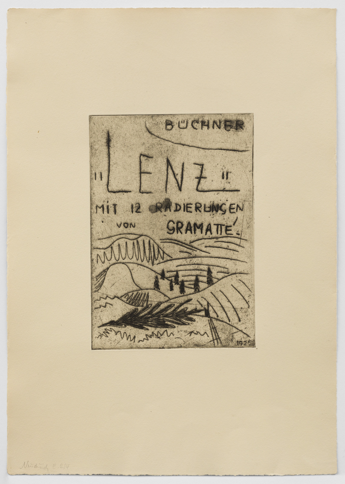 Title page, from the series "Büchner's 'Lenz'" - Saint Louis Art Museum