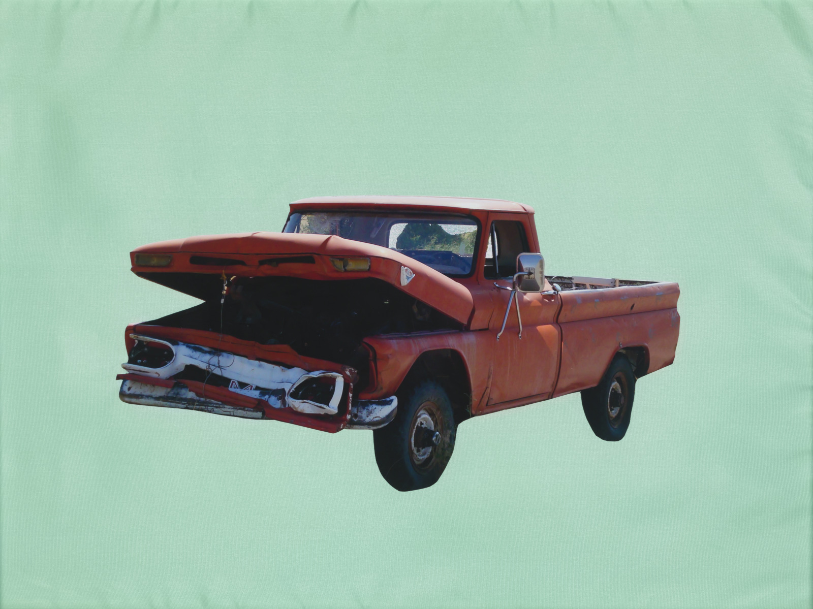 Red Rez Truck on Mint Green Background - Saint Louis Art Museum