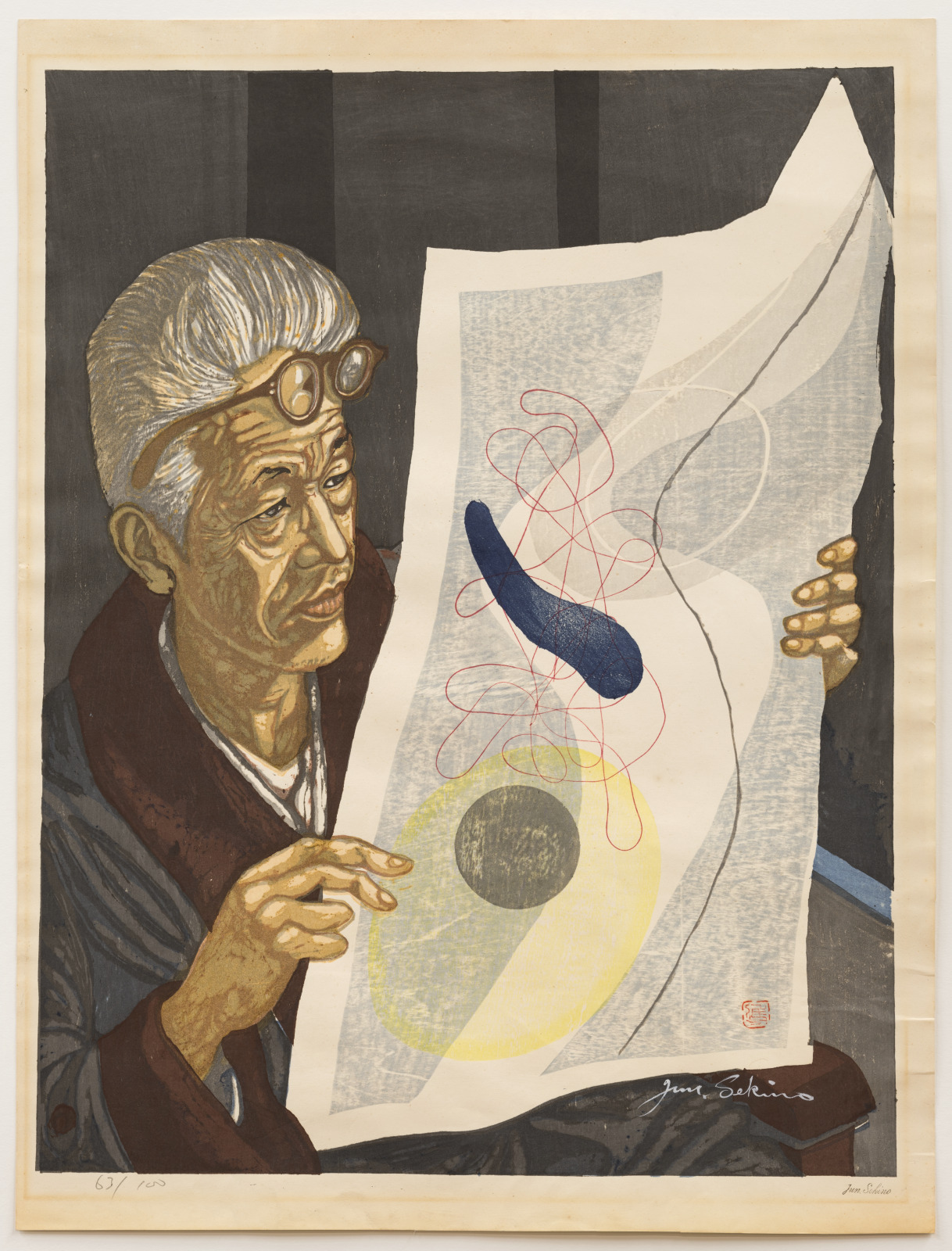 Portrait of Onchi Kōshirō - Saint Louis Art Museum