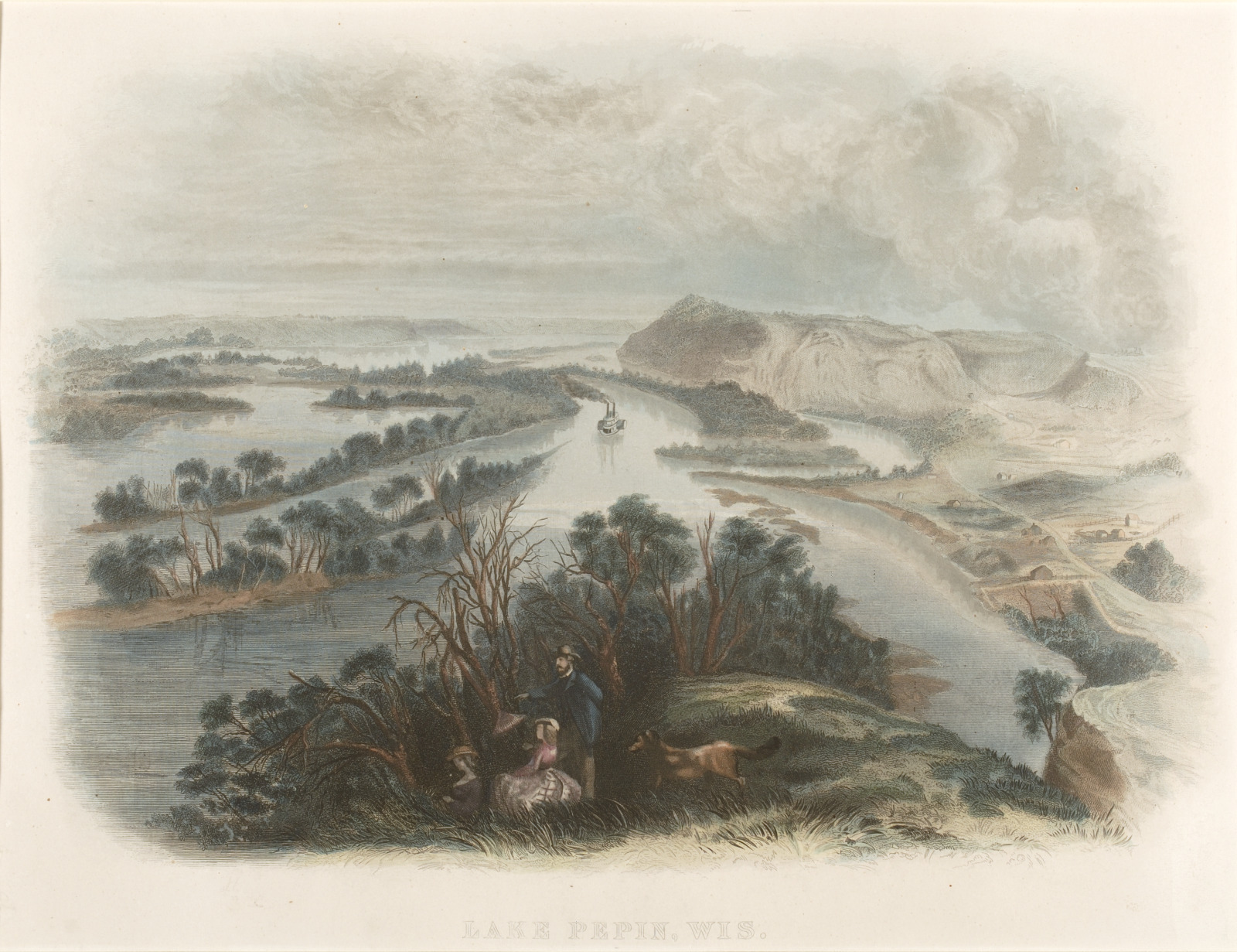 Lake Pepin, Wisconsin, from "The National Gallery of American Landscape ...