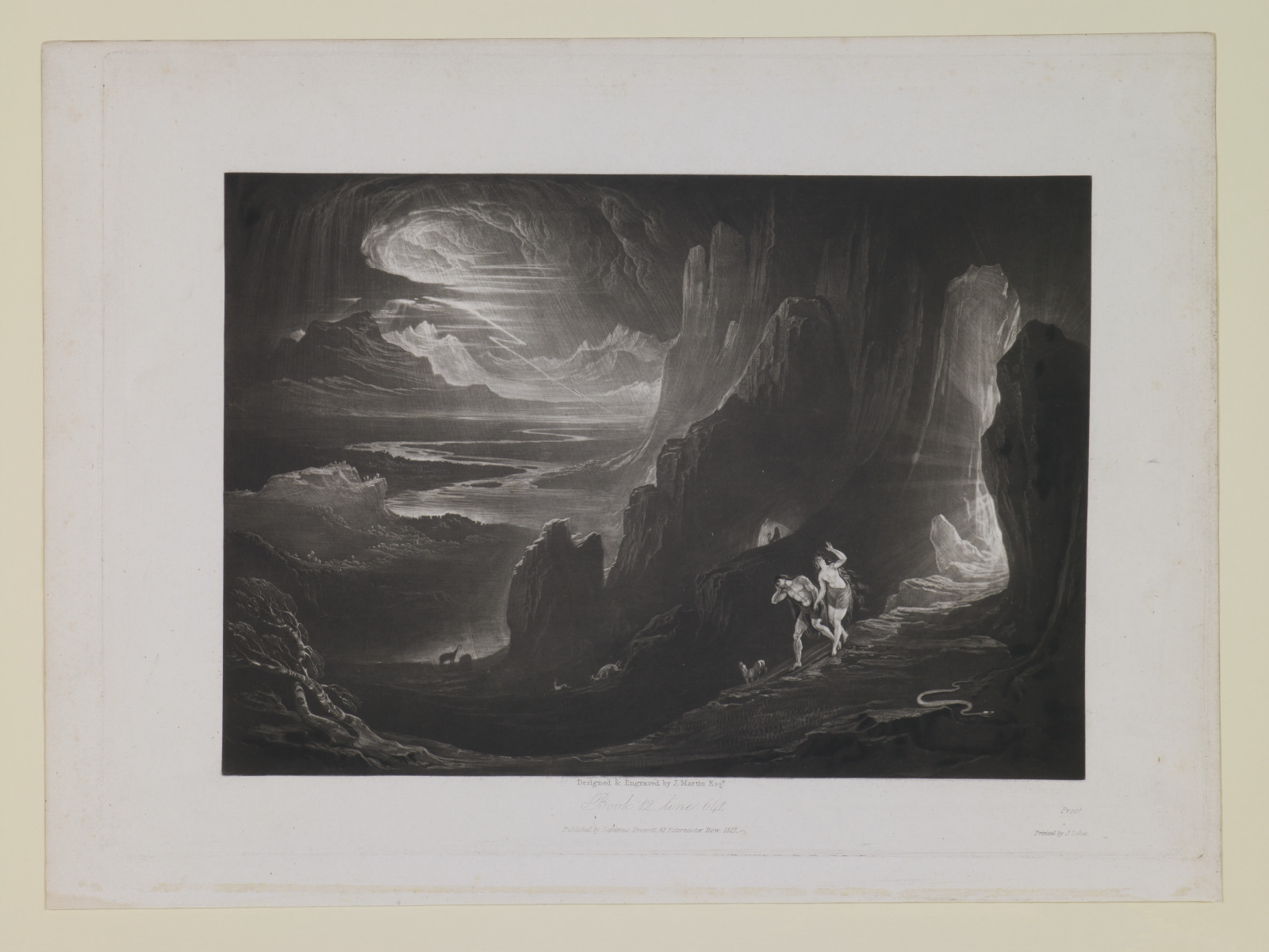 Adam and Eve Driven Out of Paradise (Book 12, Line 641), from "Paradise ...