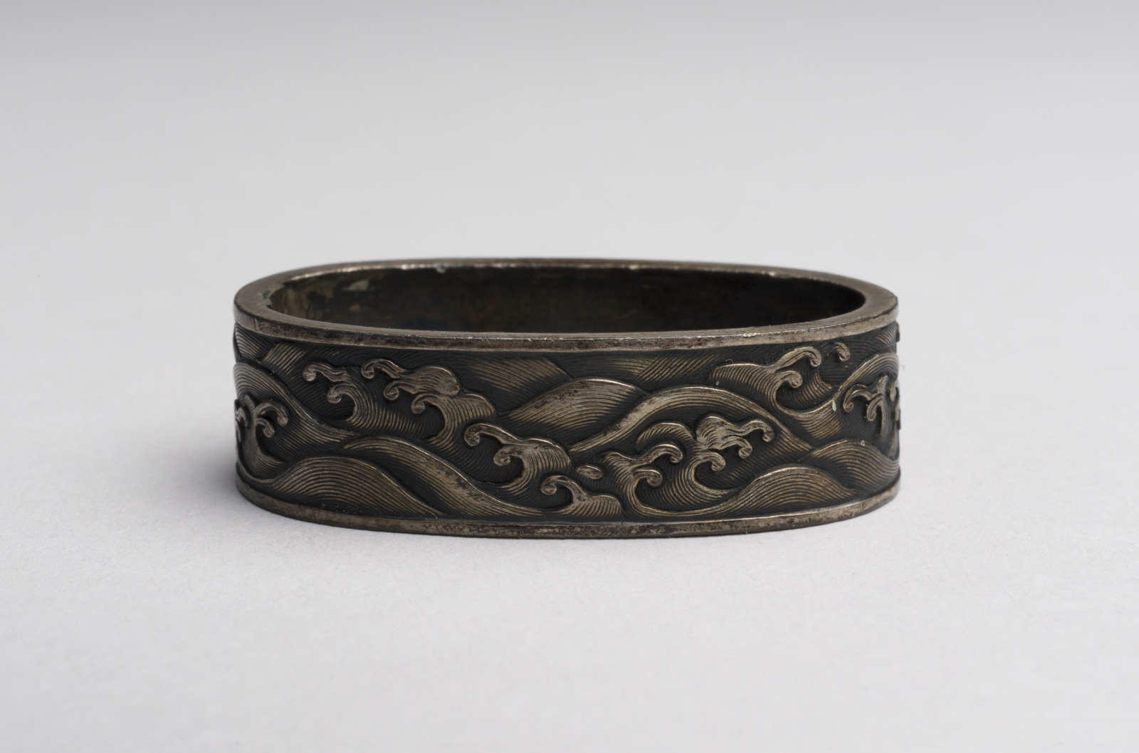 Sword-Hilt Collar (fuchi) with Design of Cresting Waves - Saint Louis ...