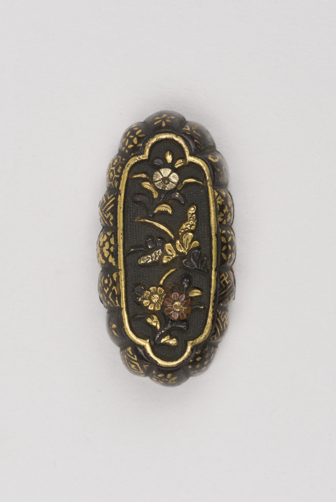 Sword Pommel (kashira) with Design of Flowers - Saint Louis Art Museum