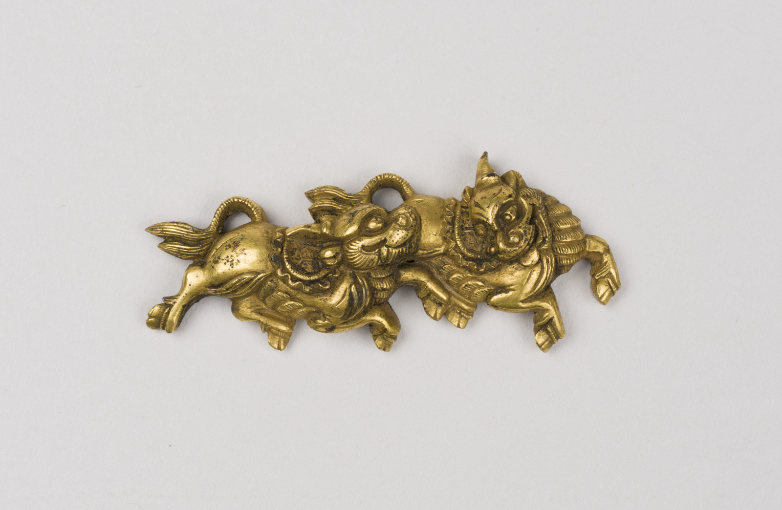 Sword-Grip Ornament (menuki) in the Form of Two Lion-Dogs (shishi ...