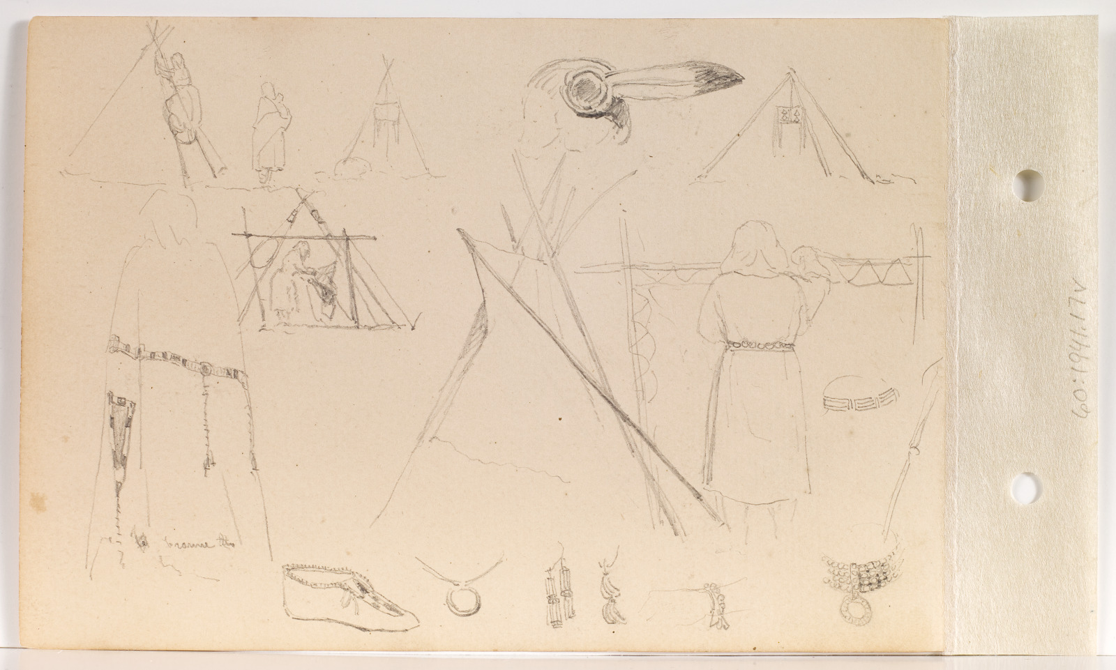 Studies of Assiniboine Dress, Tipis, and Other Structures, Fort Union ...