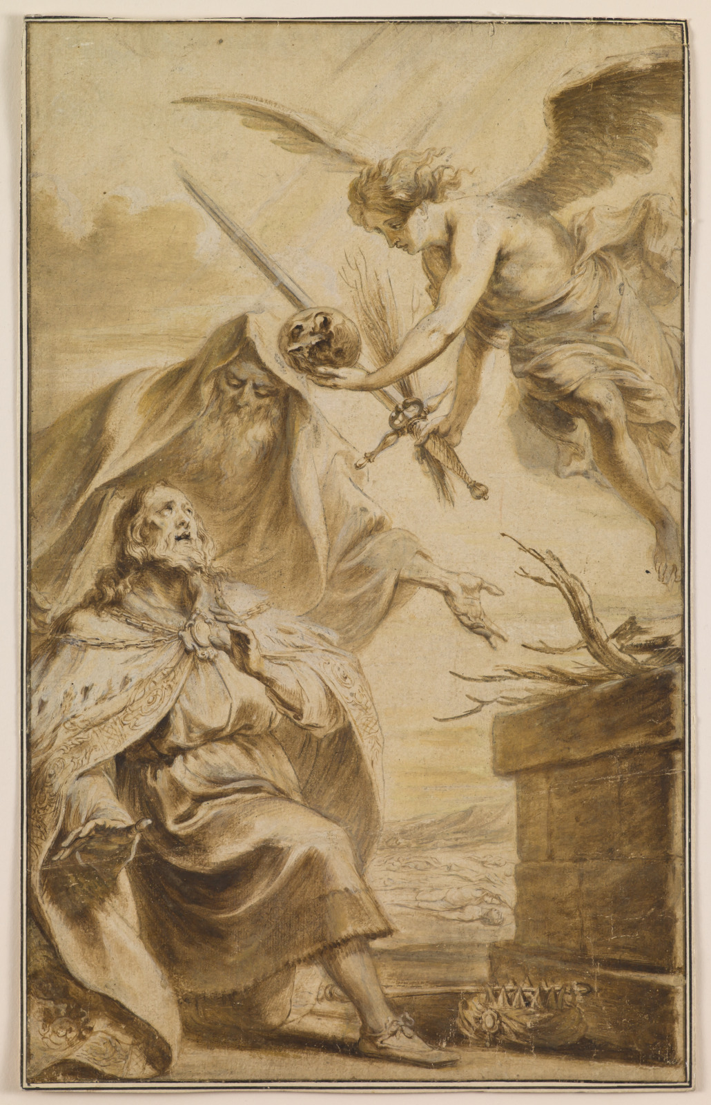 King David, the Prophet Gad and the Angel of Death - Saint Louis Art Museum