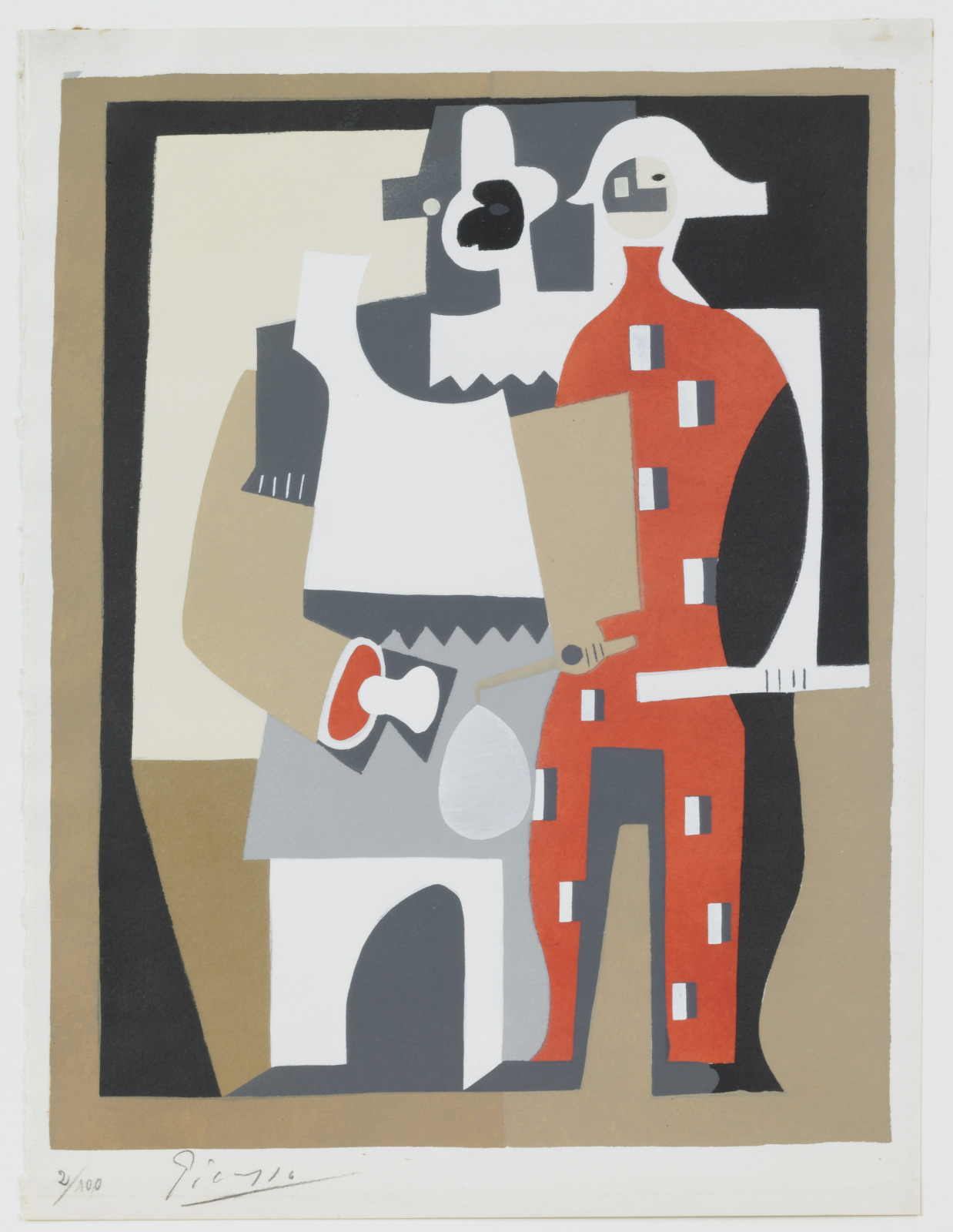 Abstraction - Pierrot and Red Harlequin, Standing - Saint Louis Art Museum