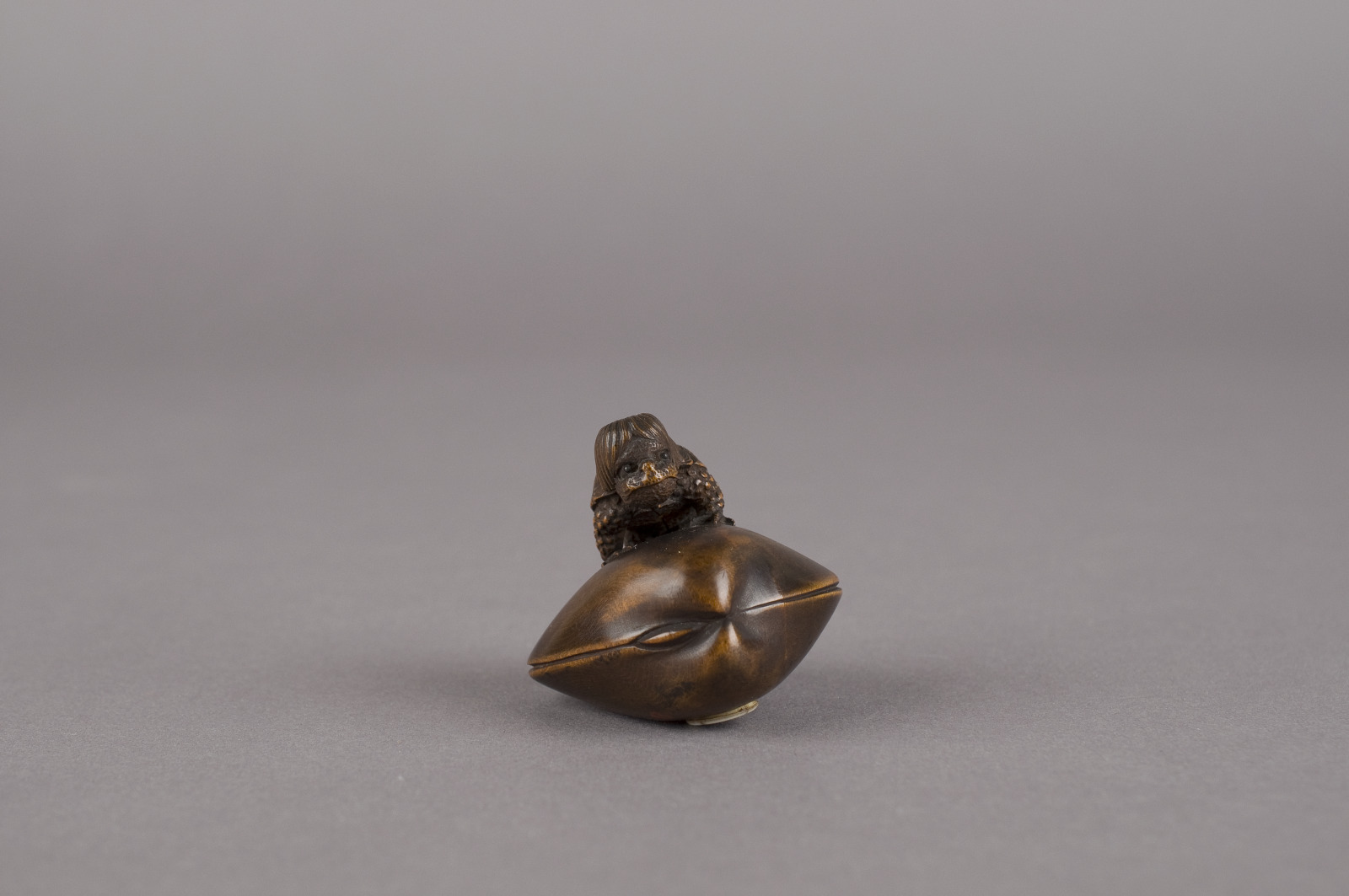 Netsuke (Kappa Caught by a Clam Shell) - Saint Louis Art Museum