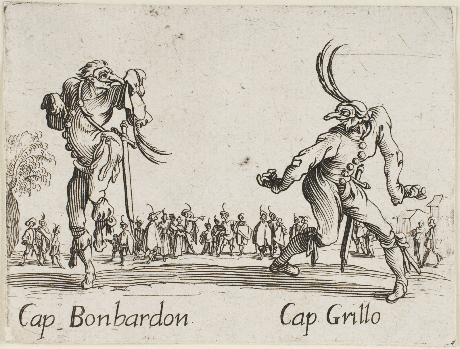 Cap. Bonbardon and Cap. Grillo, from the series "Balli di Sfessania ...
