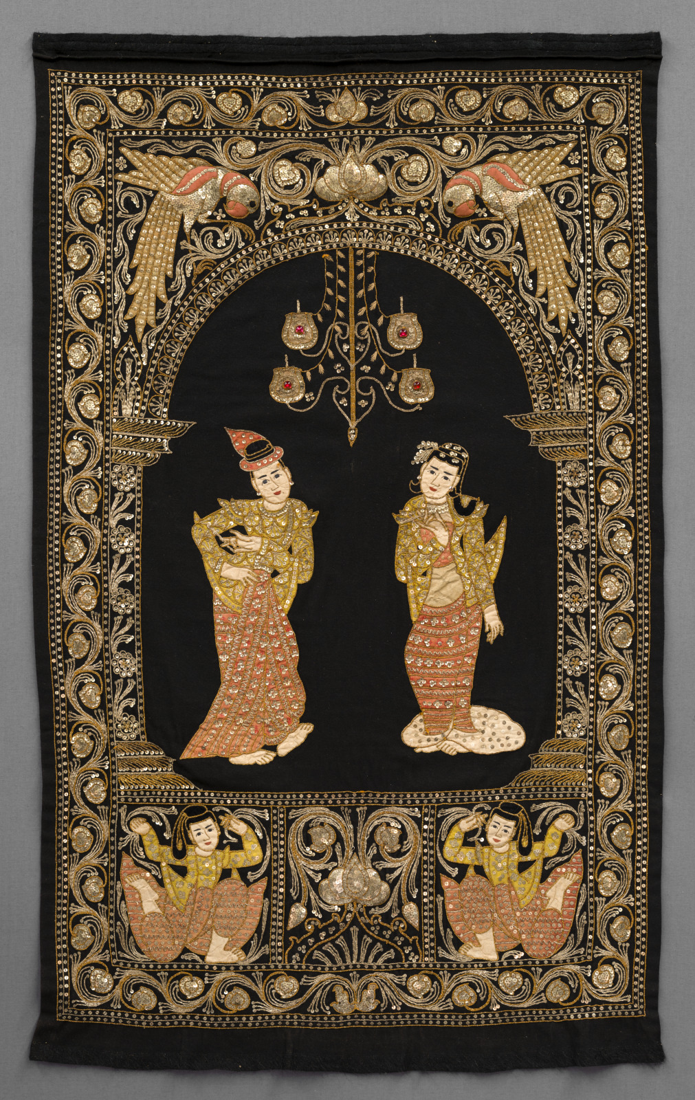 Hanging (kalaga) with Design of Dancing Figures - Saint Louis Art Museum