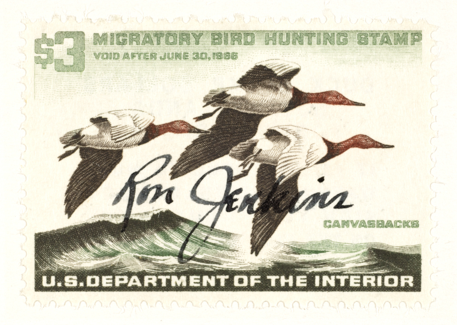 Migratory Bird Hunting Stamp after the etching "Canvasbacks" - Saint ...