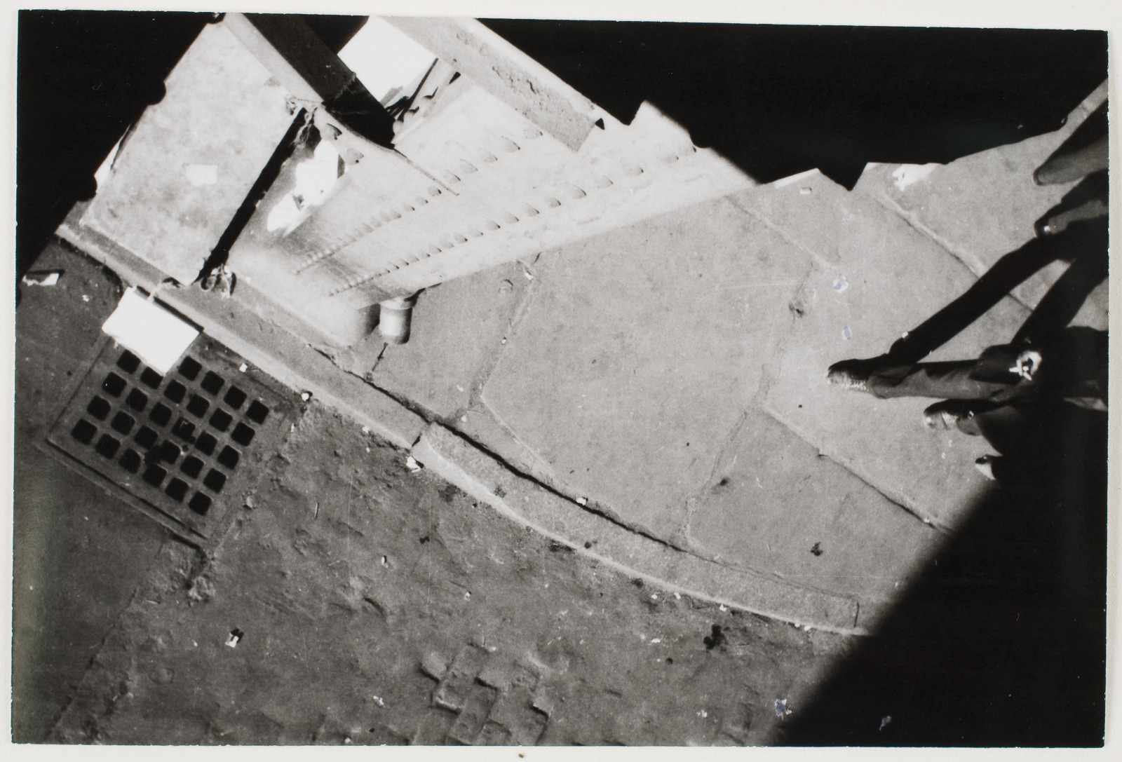Sidewalk, gutter, post, street, and grate (from above) - Saint Louis ...