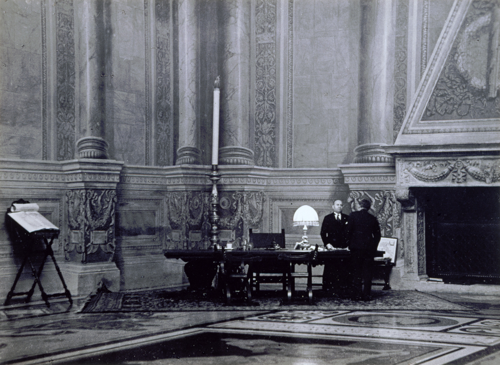 Benito Mussolini in His Study, Palazzo Venezia - Saint Louis Art Museum