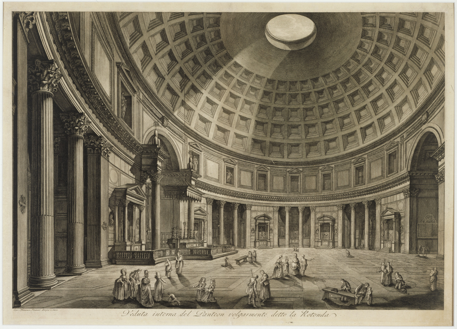 The Pantheon, Interior, from the series "Views of Rome" - Saint Louis ...