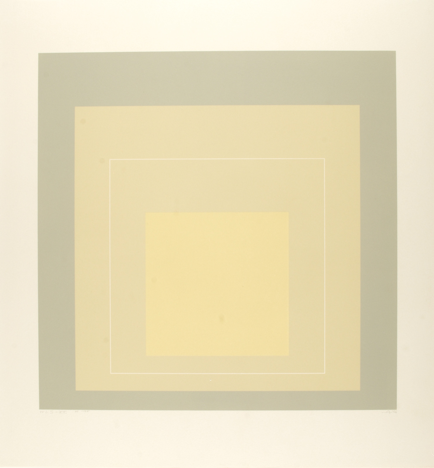 White Line Square: One Shade of Grey, Two Shades of Yellow Green, from ...