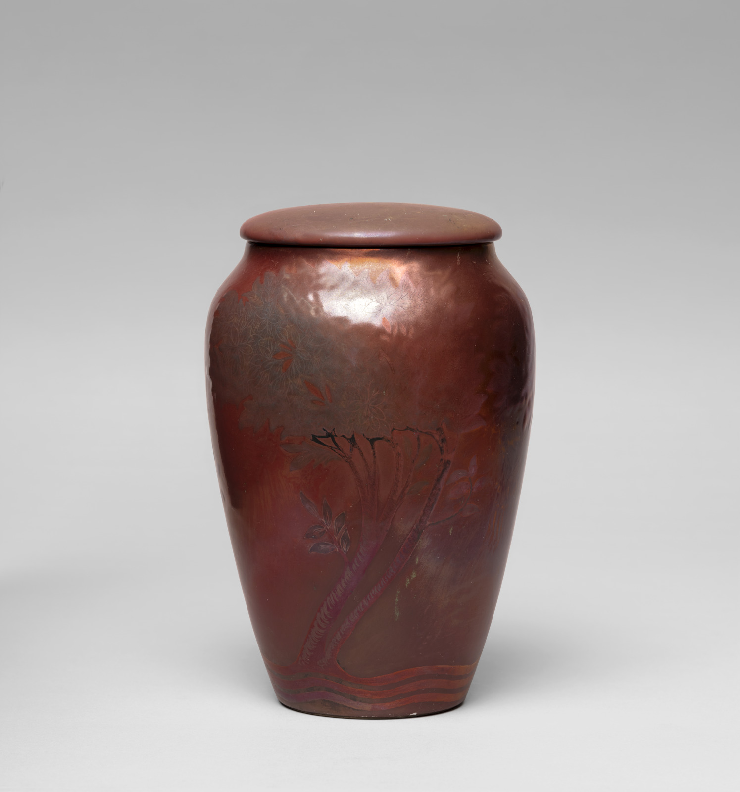 Covered Jar with Trees - Saint Louis Art Museum