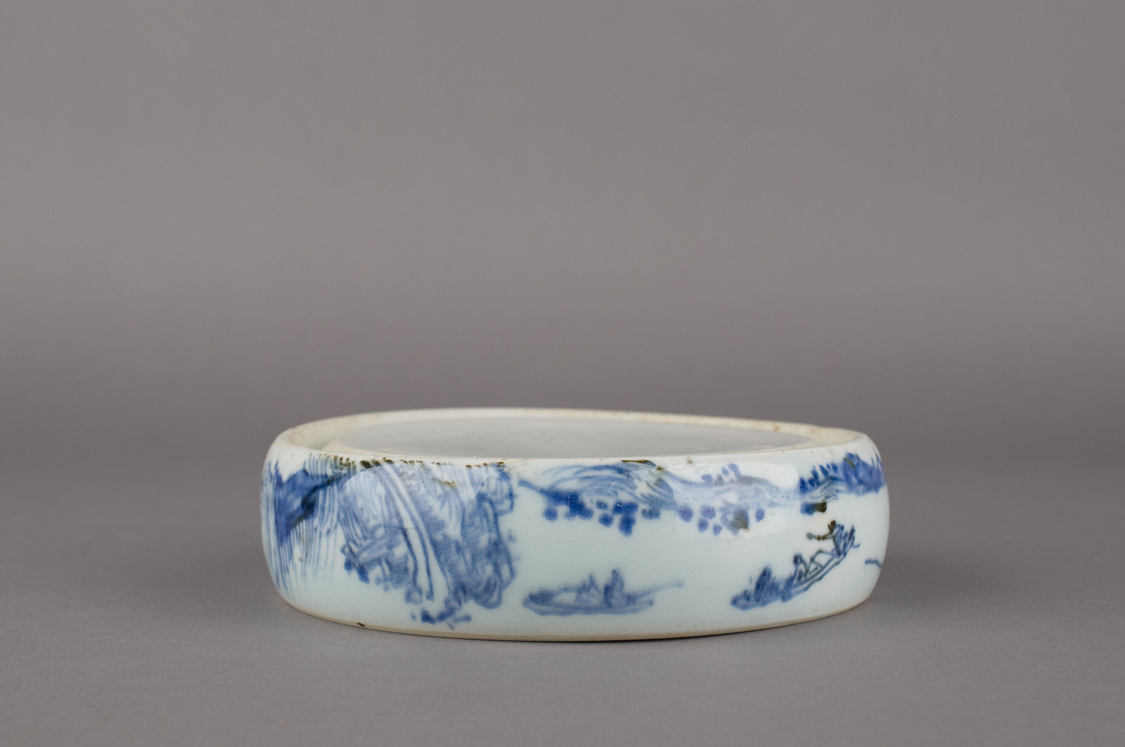 Circular Inkstone with Design of Figures in a Landscape - Saint Louis ...