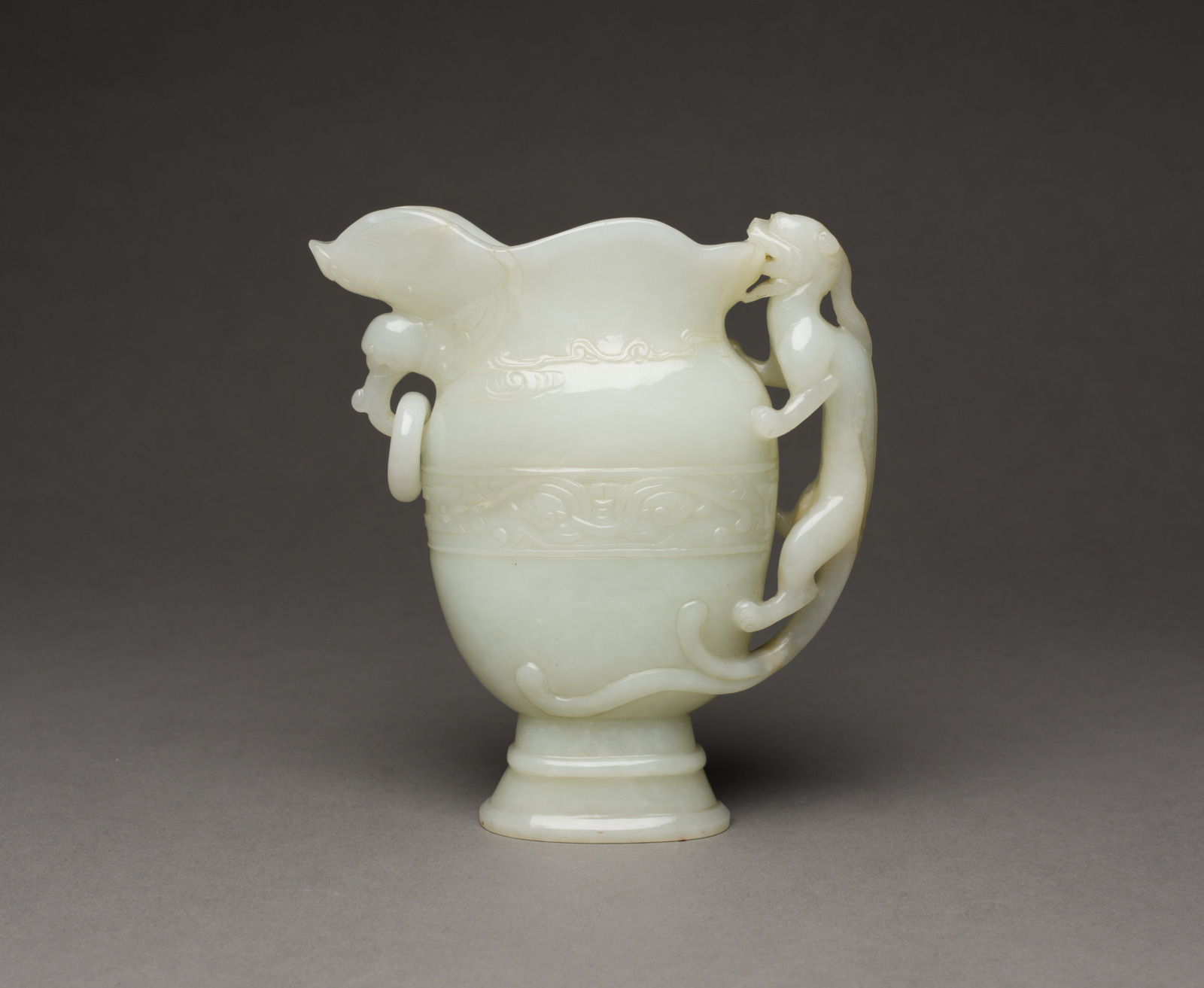 Pitcher in the Form of an Archaic Bronze Spouted Wine Vessel (gong ...