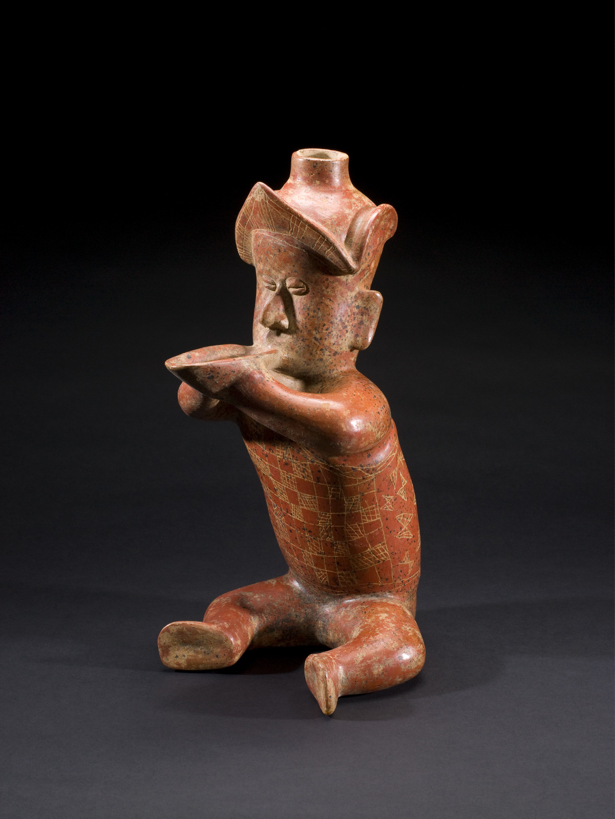 Vessel in the Form of a Seated Drinking Figure - Saint Louis Art Museum