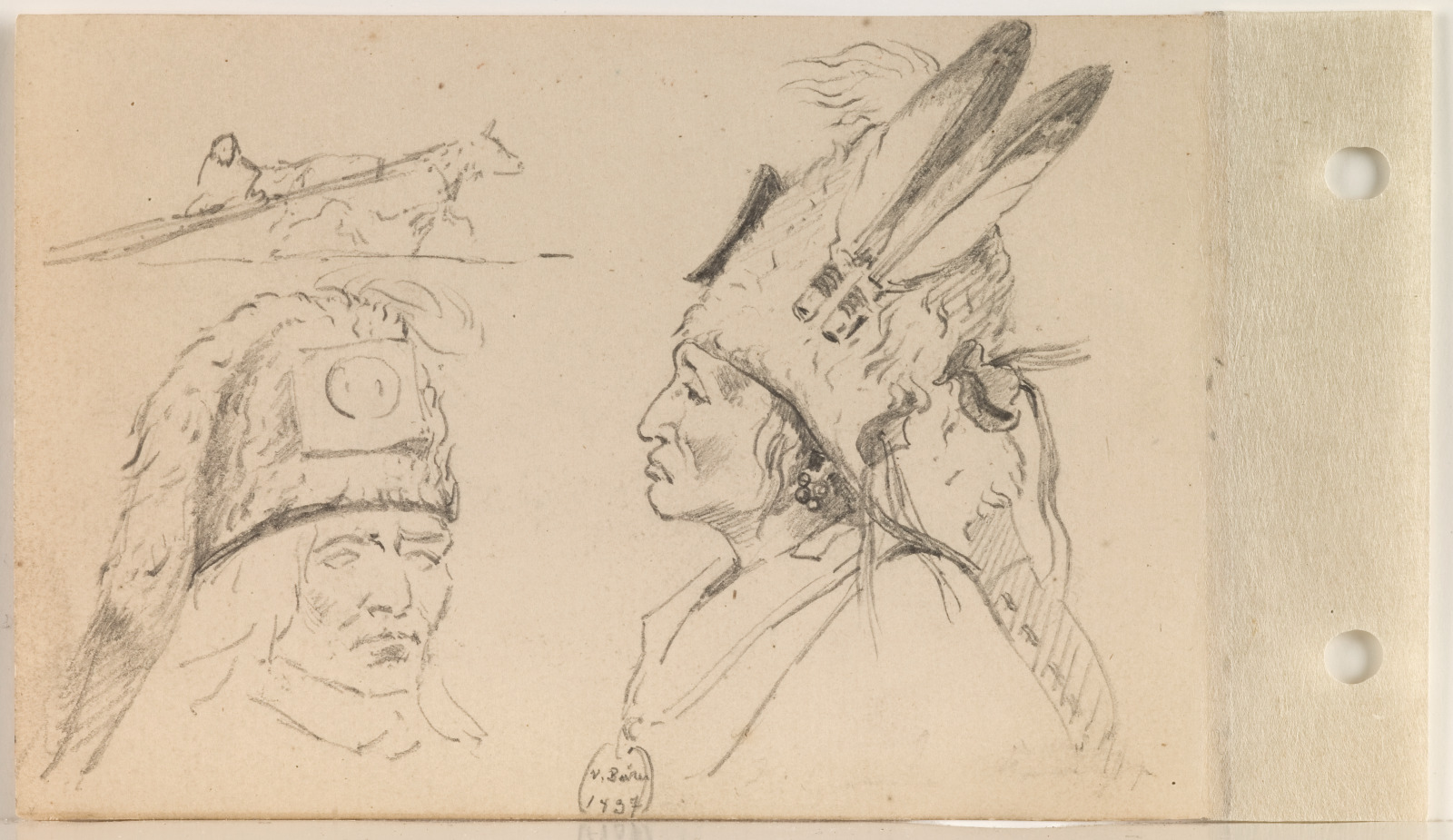 Studies of Palaneapape (Struck-by-Ree or Struck-by-Arikara) and a Dog ...