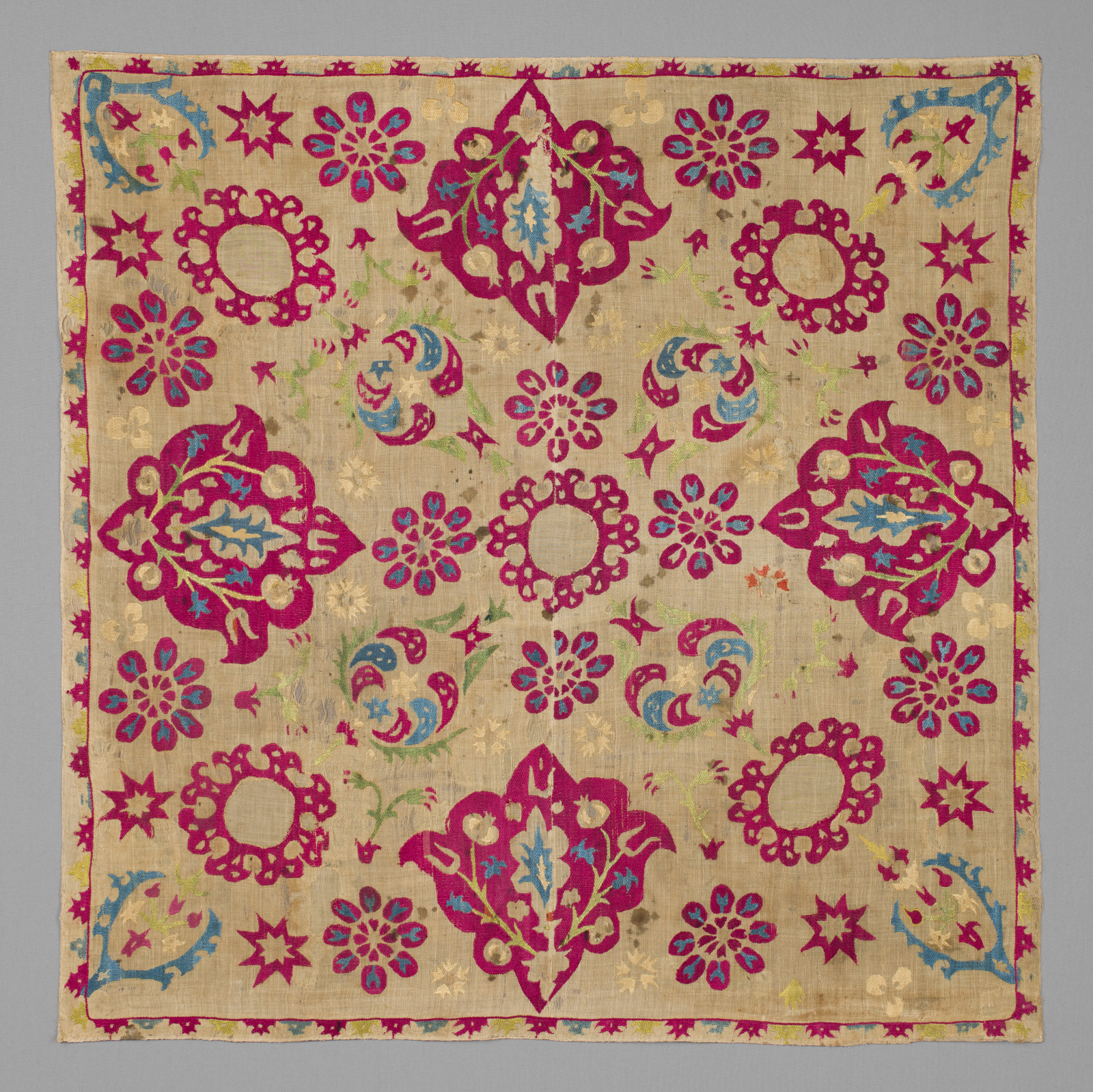 Man's Turban Cover (kavuk örtüsü) with Design of Floral Motifs - Saint ...